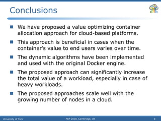 Value-Based Allocation of Docker Containers | PPT