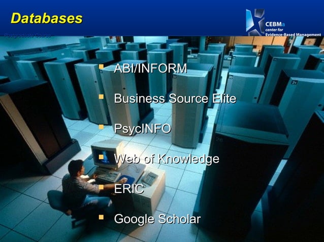 Evidence-Based Management: Three New Approaches to Teaching the ...