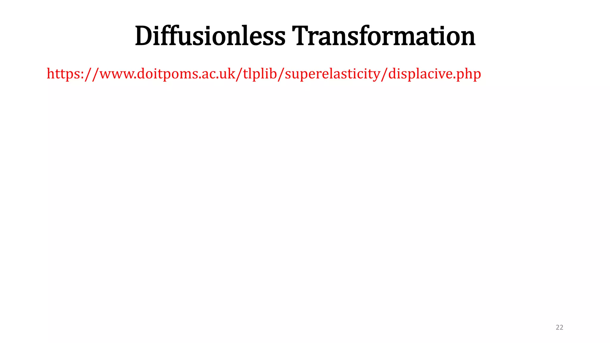 Characteristics of Pearlite, Bainite and Martensite | PPTX