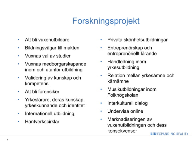 Pedagogik och vuxnas lärande - Ökonferensen Gotland | PPT