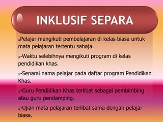 Presentation Pendidikan Inklusif di Pendidikan Khas Masalah ...