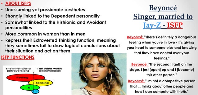 Presentation personality of celebrities MBTI | PPT