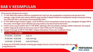 Kerja Praktek PT.Pertamina PHE WMO | PPTX