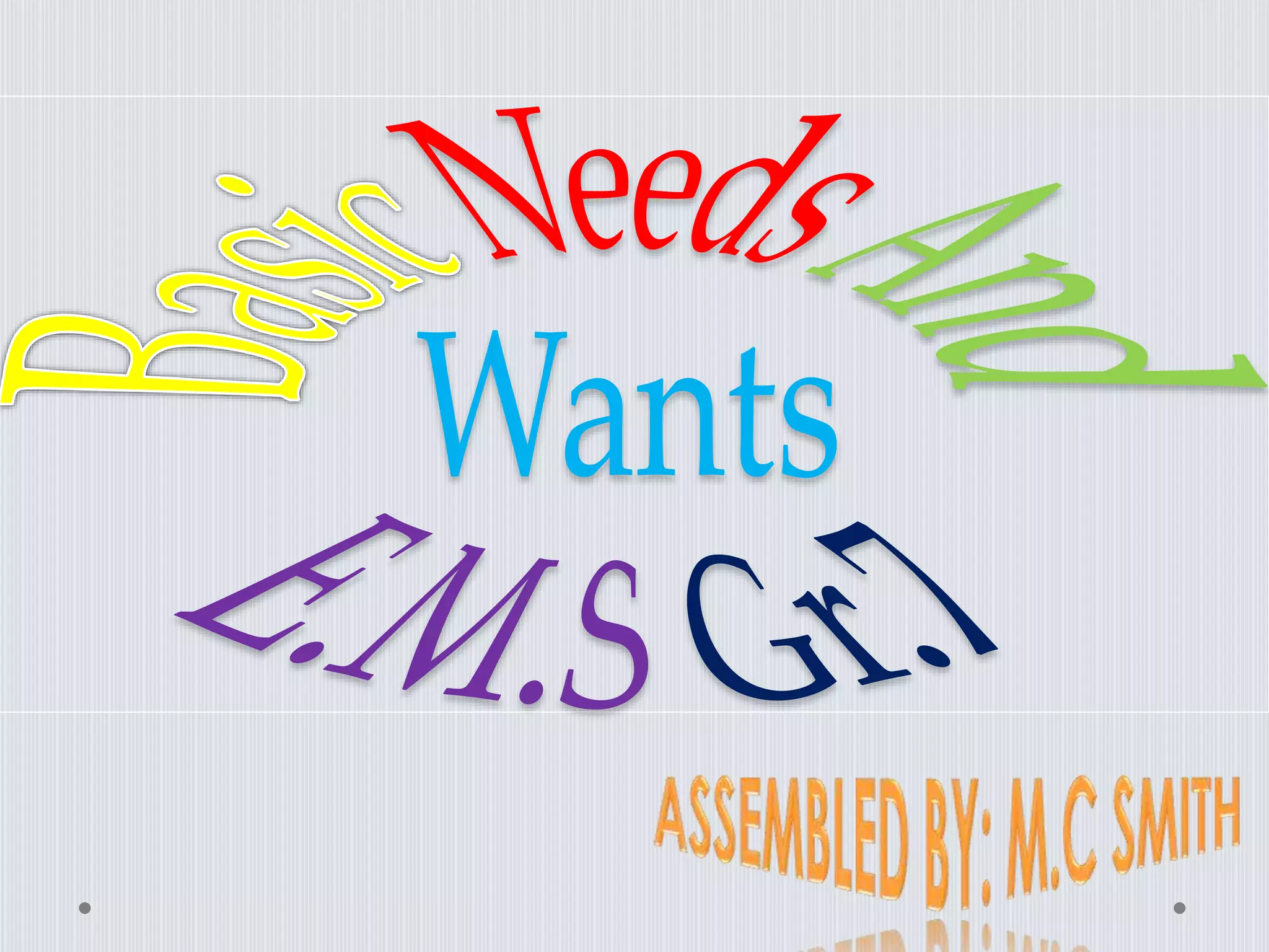 Basic Needs and Wants: Grade 7 EMS | PPTX