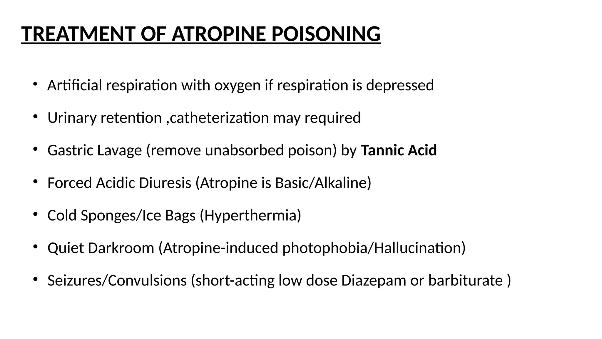 Atropine poisioning and Drug interaction | PPT