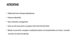 Atropine poisioning and Drug interaction | PPT