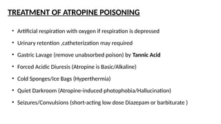 Atropine poisioning and Drug interaction | PPT