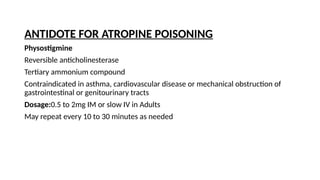 Atropine poisioning and Drug interaction | PPTX