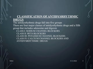 Antiarrhythmic drugs | PPT