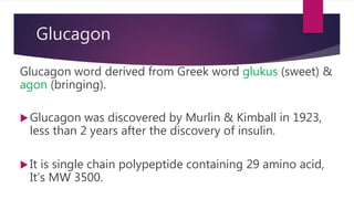 Pharmacology of Glucagon | PPTX