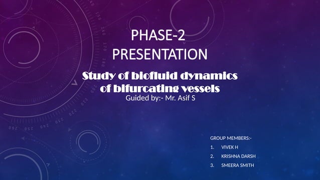 Project Phase presentation of CFD in Bio medical field using Ansys ...
