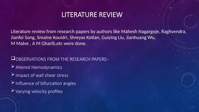 Project Phase presentation of CFD in Bio medical field using Ansys ...