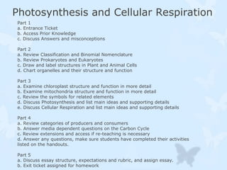 Presentation Photosynthesis Cellular Respiration.ppt