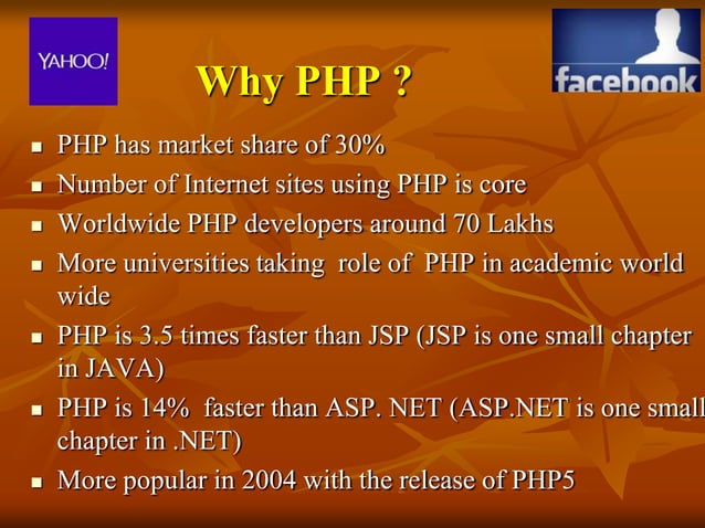 Presentation php | PPTX | Web Development | Internet