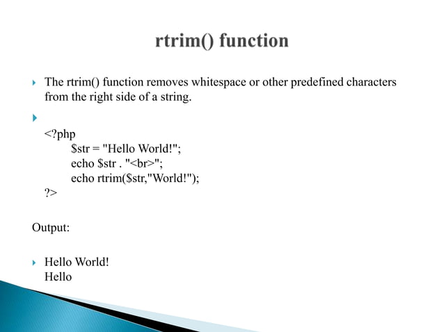 Presentation on php string function part-1 | PPT