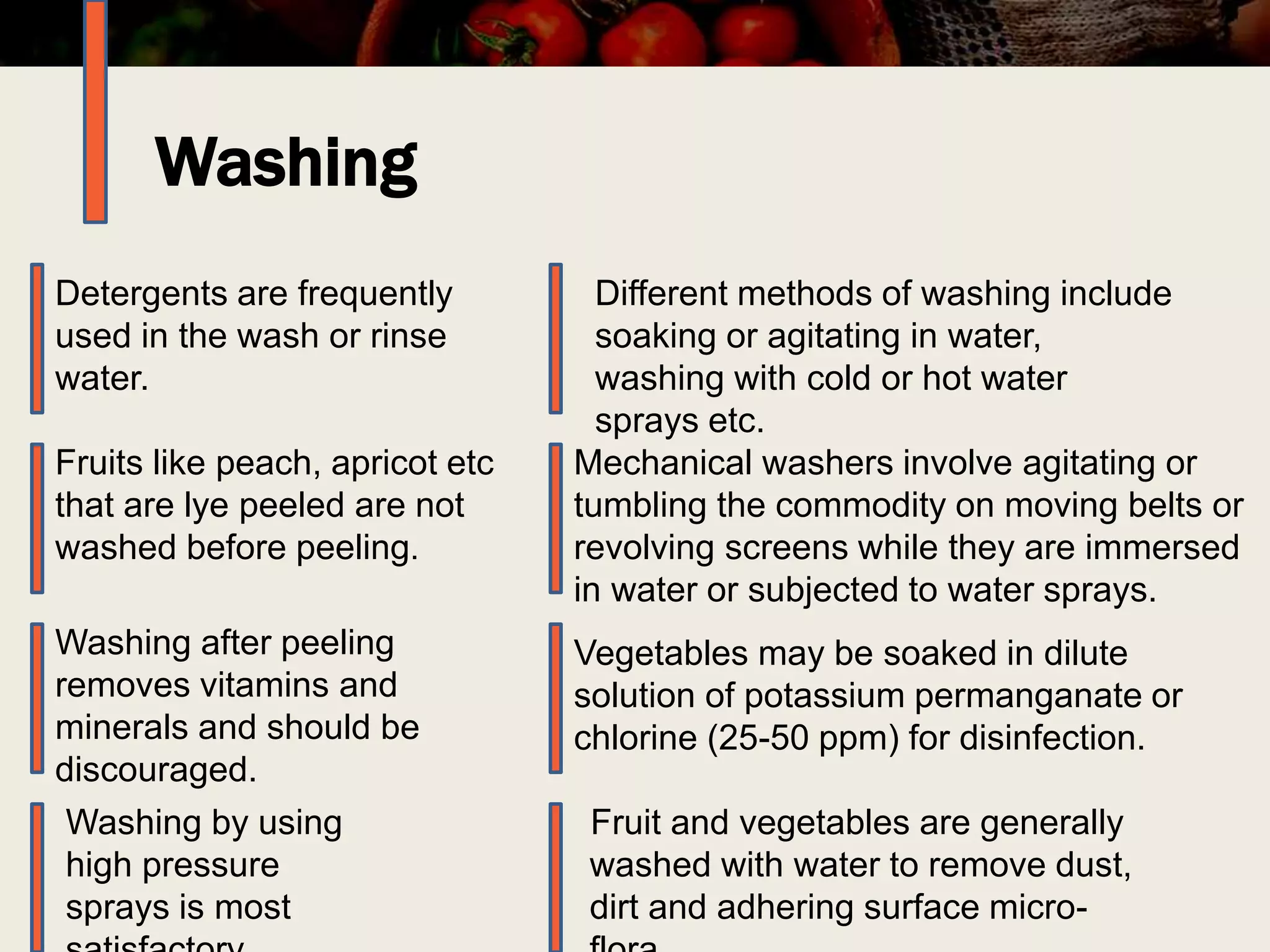 Unit Operations followed in Food Processing. | PPT