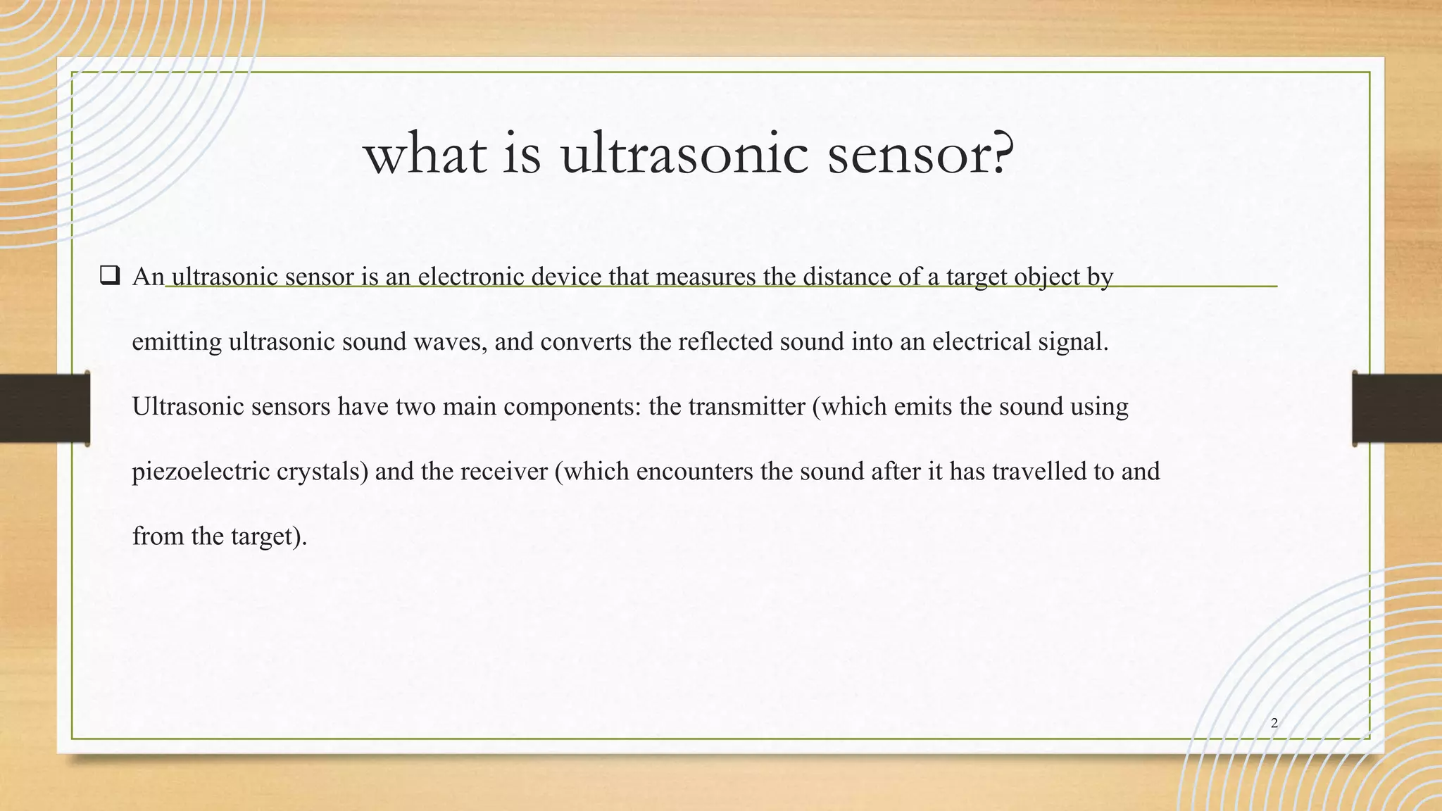 Ultrasonic sensors | PPTX