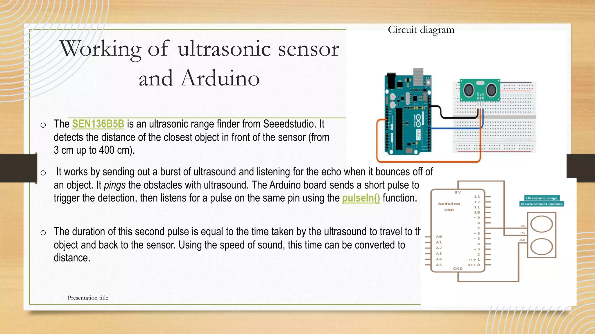 Ultrasonic sensors | PPTX
