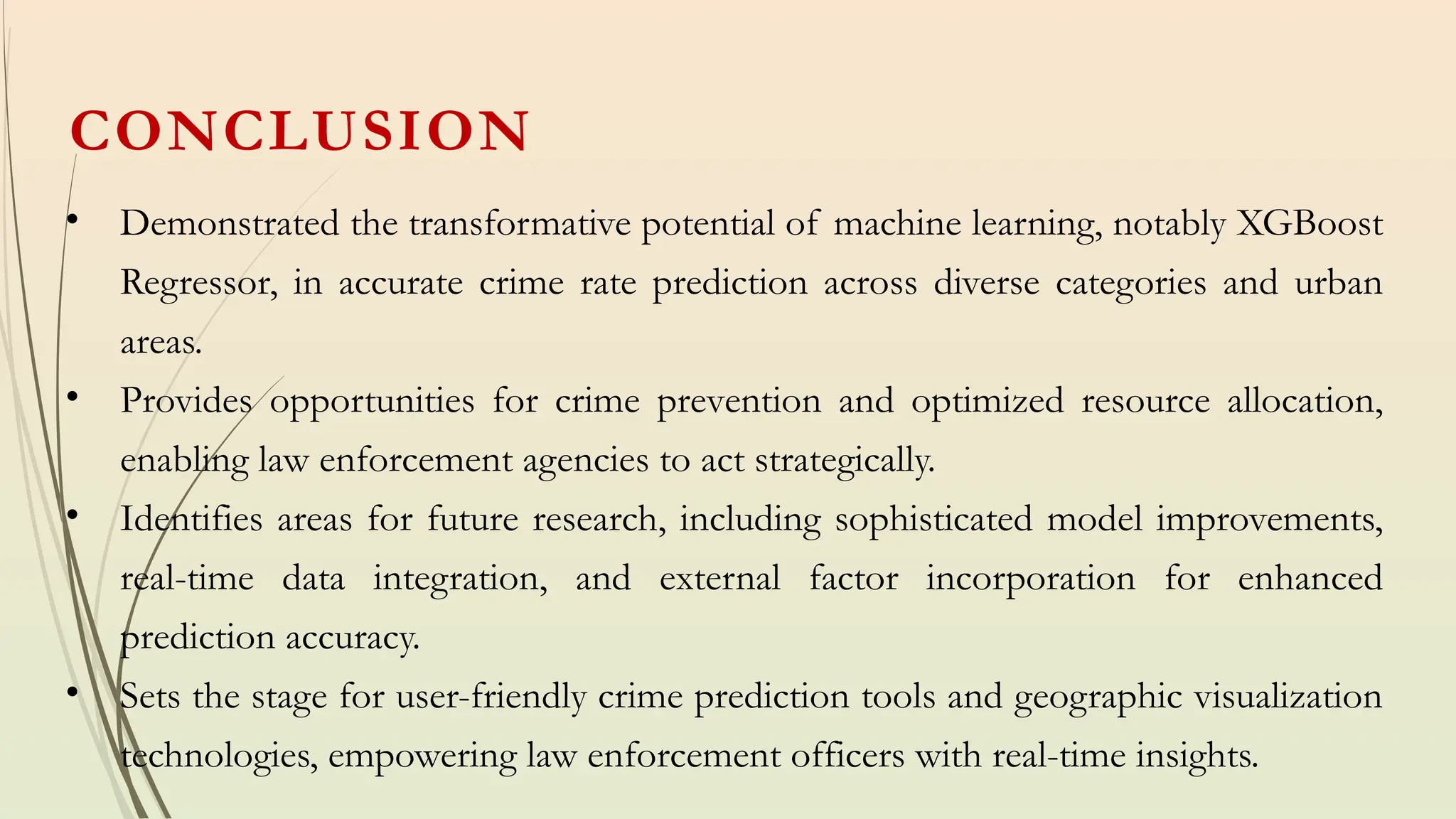 Crime Rate Prediction for the 19 metropolitan indian cities | PPTX