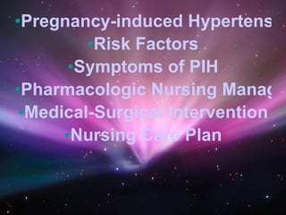 Presentation PRENANCY INDUCED HYPERTENSION | PPT