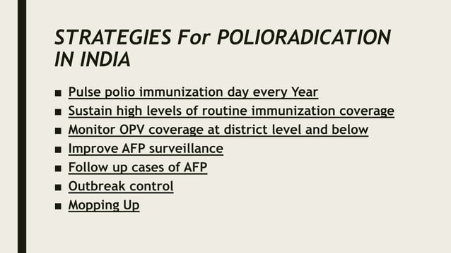 Presentation on pulse polio program pihu.pptx | Infectious Diseases | Diseases and Conditions