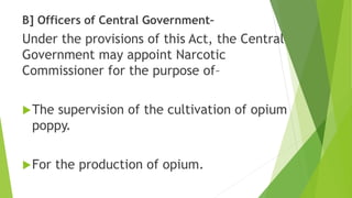 Narcotics Control Bureau, Authorities & Officers | PPTX