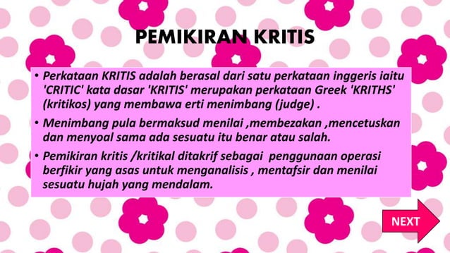pemikiran kritis dan kreatif | PPTX