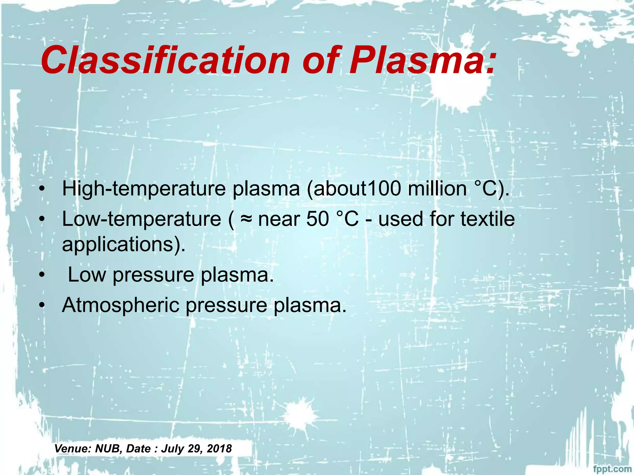 Plasma technology In Textile | PPTX