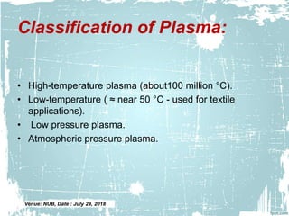 Plasma technology In Textile | PPTX