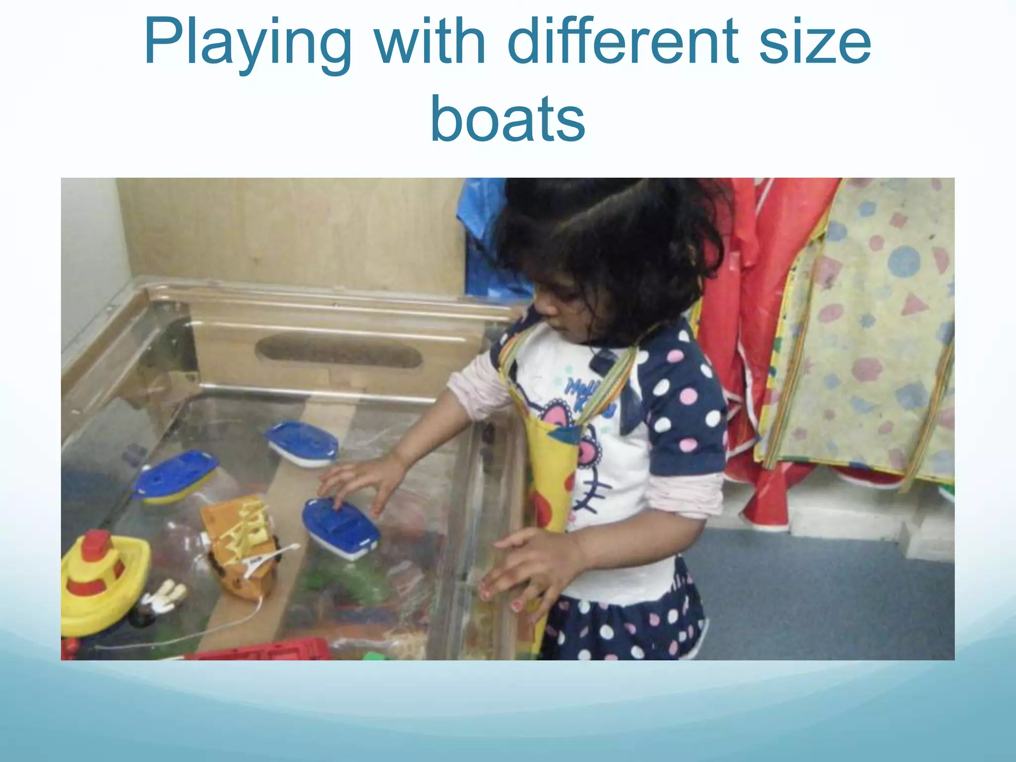 Presentation 'Playing with boats and exploring floating and sinking' | PPT