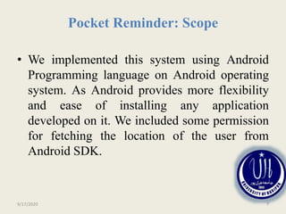 Presentation pocket reminder | PPT