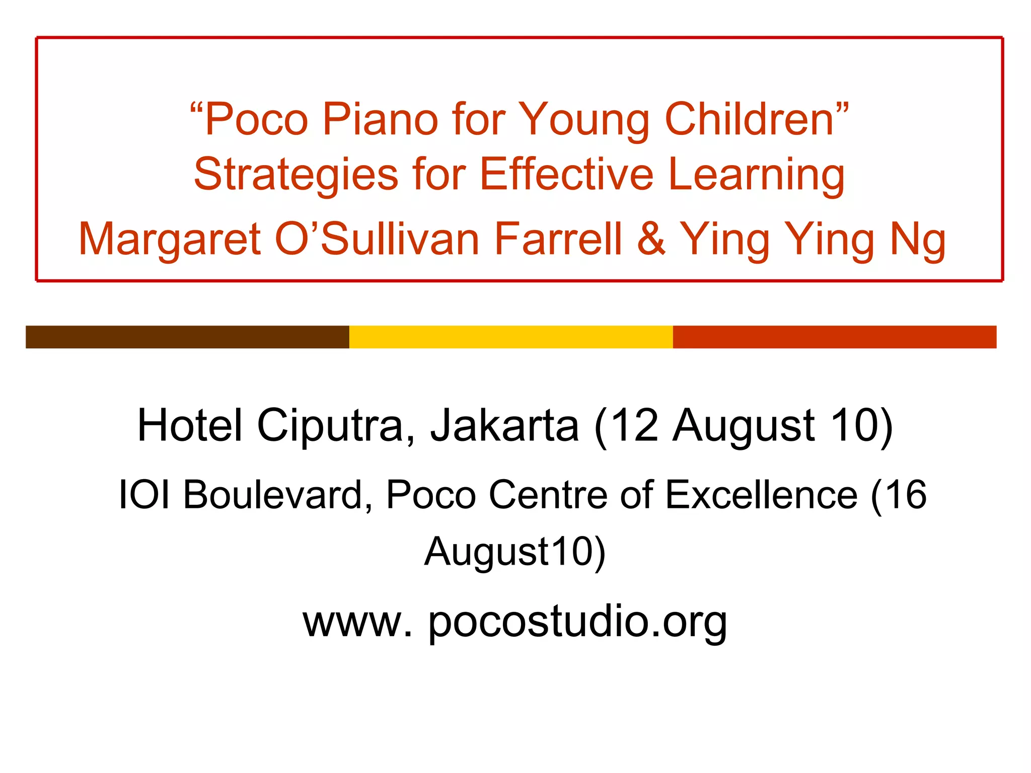 Poco Piano For Young Children Series: A Preview | PPS