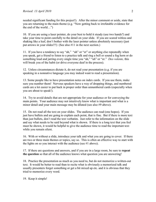 Presentation pointers | PDF | Internet for Beginners | Internet