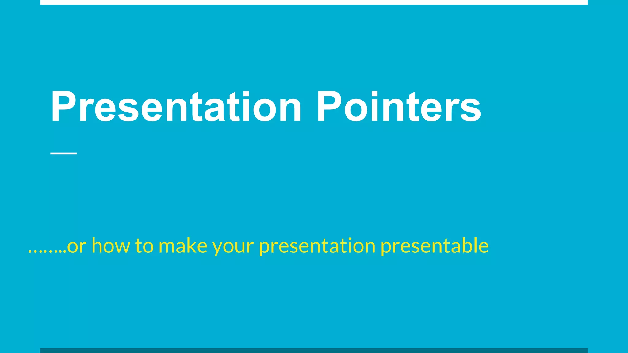 Presentation pointers (1) | PPTX