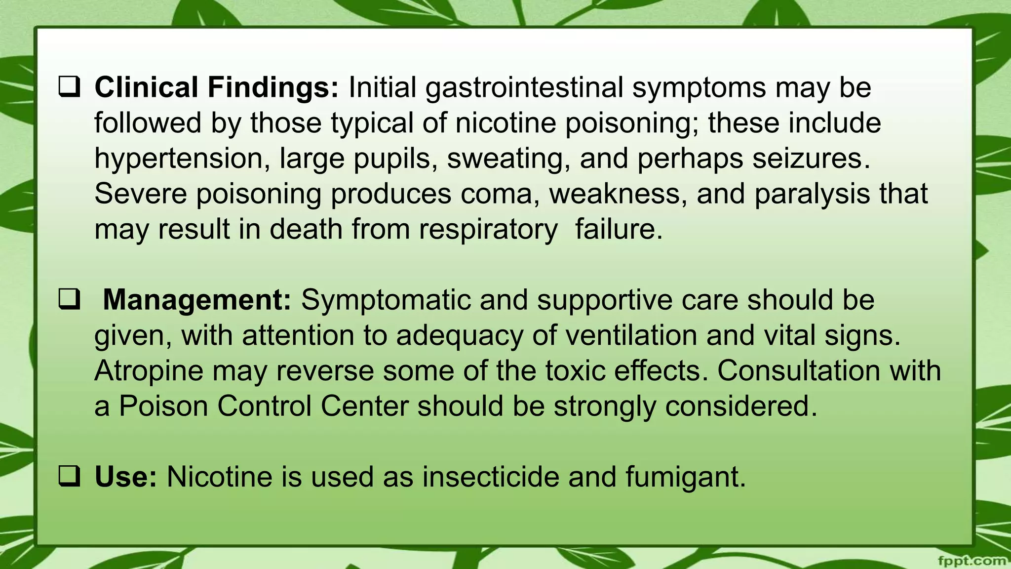 Presentation on some poisonous plants | PPTX