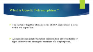 Presentation polymorphism affecting drug metabolism | PPTX