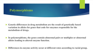 Presentation polymorphism affecting drug metabolism | PPTX