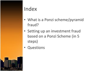 Presentation Ponzi | PPT