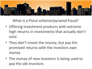 Presentation Ponzi | PPT | Business Accounting & Finance | Business