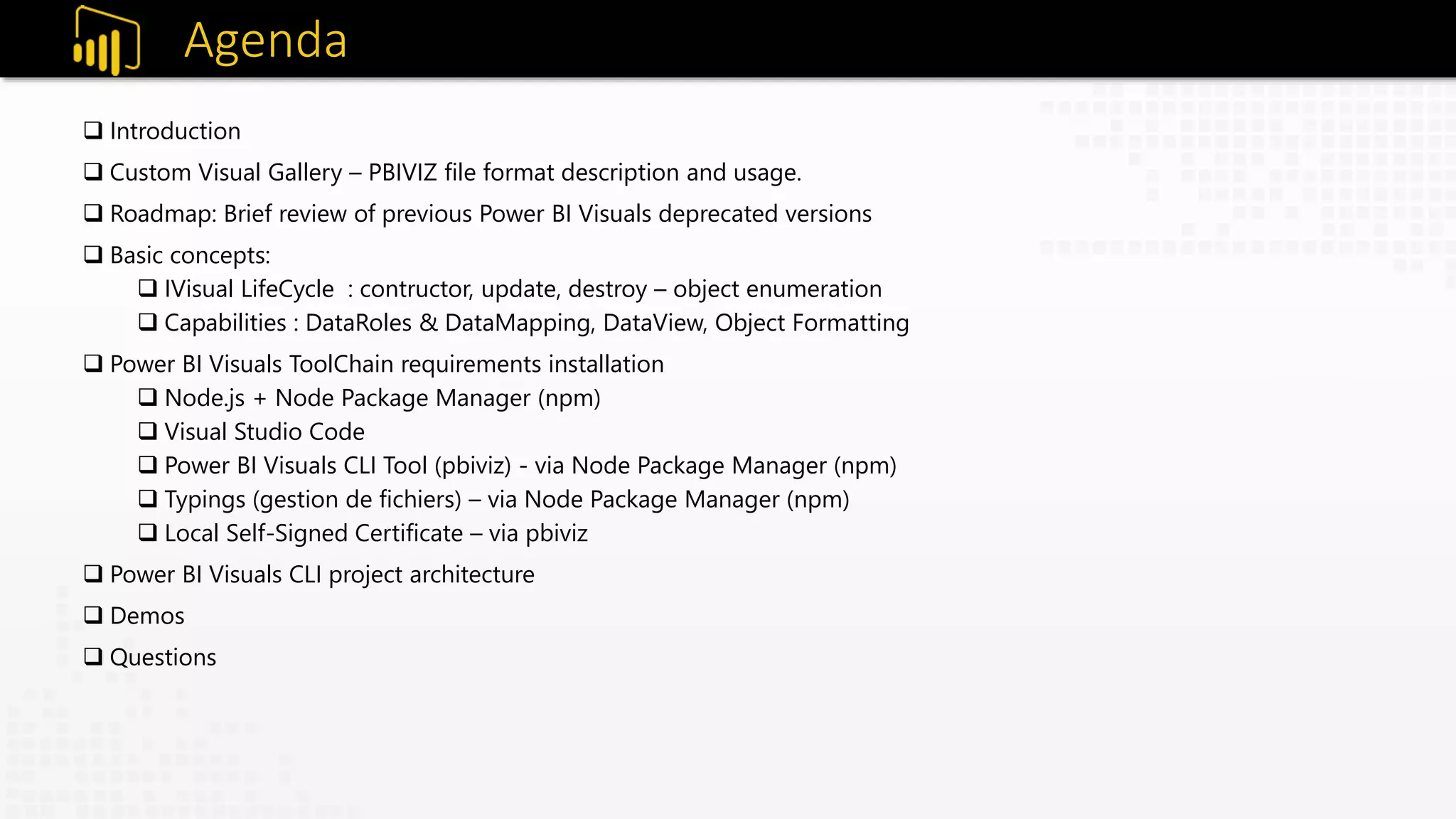 Creating custom visuals with Power BI Visuals CLI | PPTX