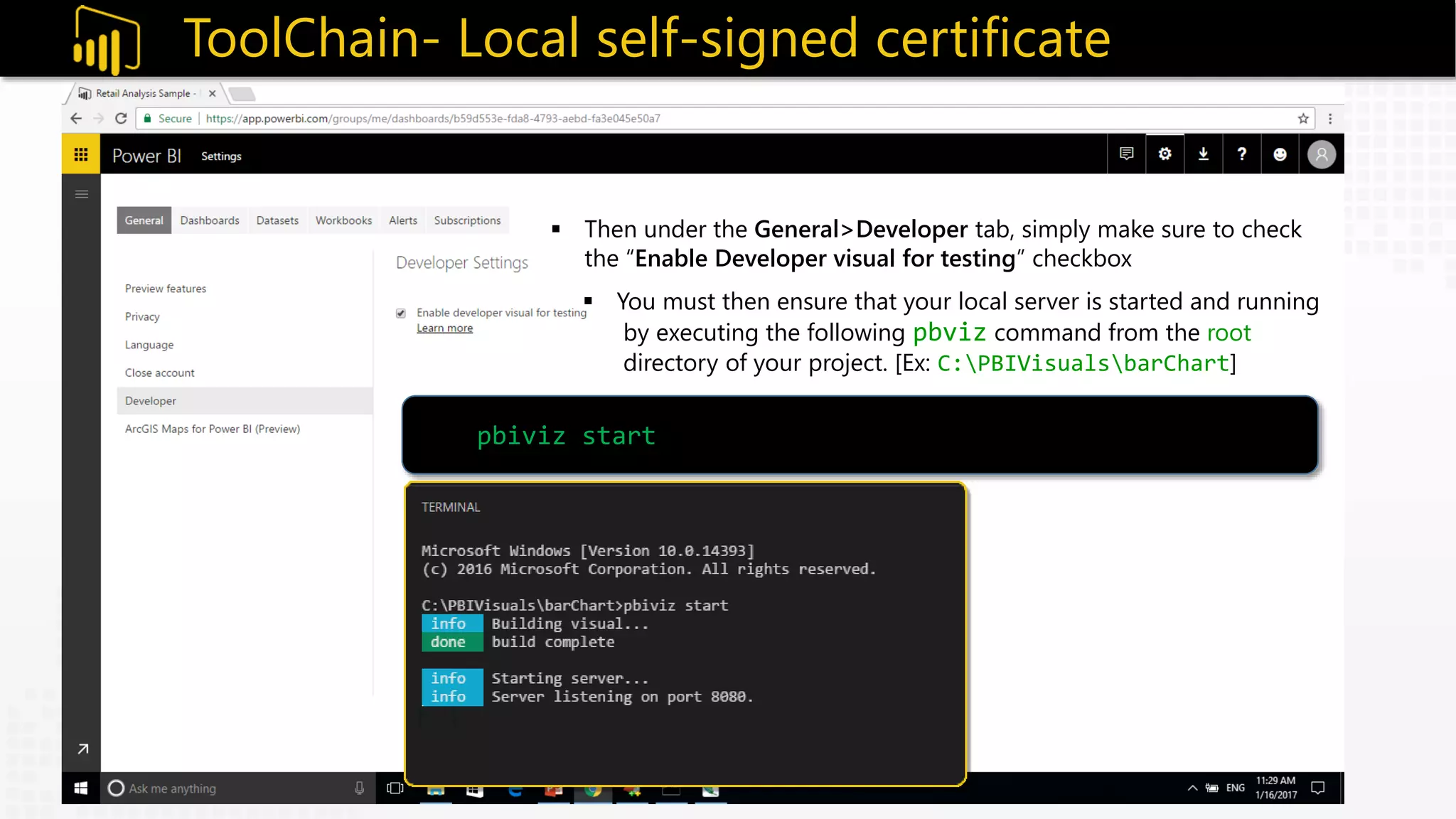 Creating custom visuals with Power BI Visuals CLI | PPTX