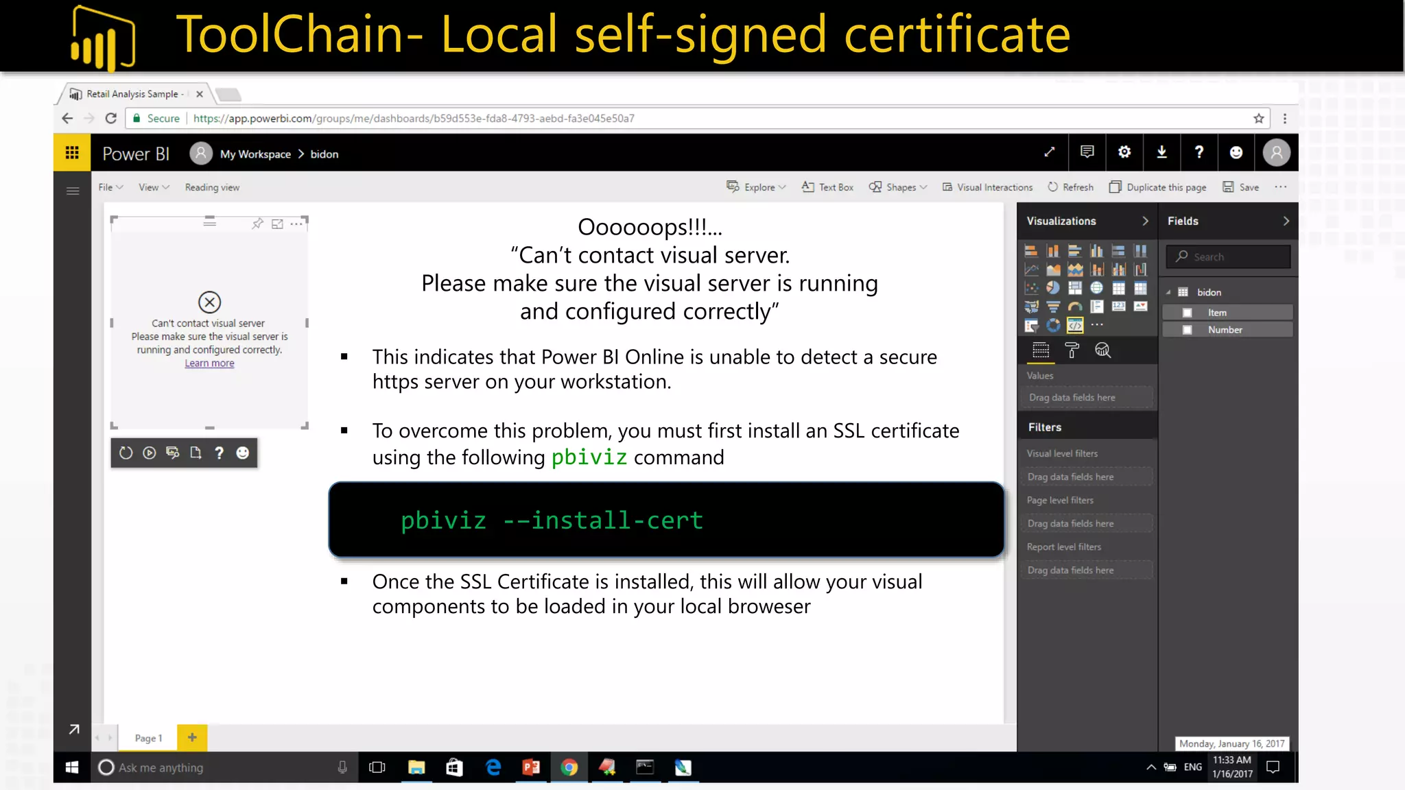 Creating custom visuals with Power BI Visuals CLI | PPTX