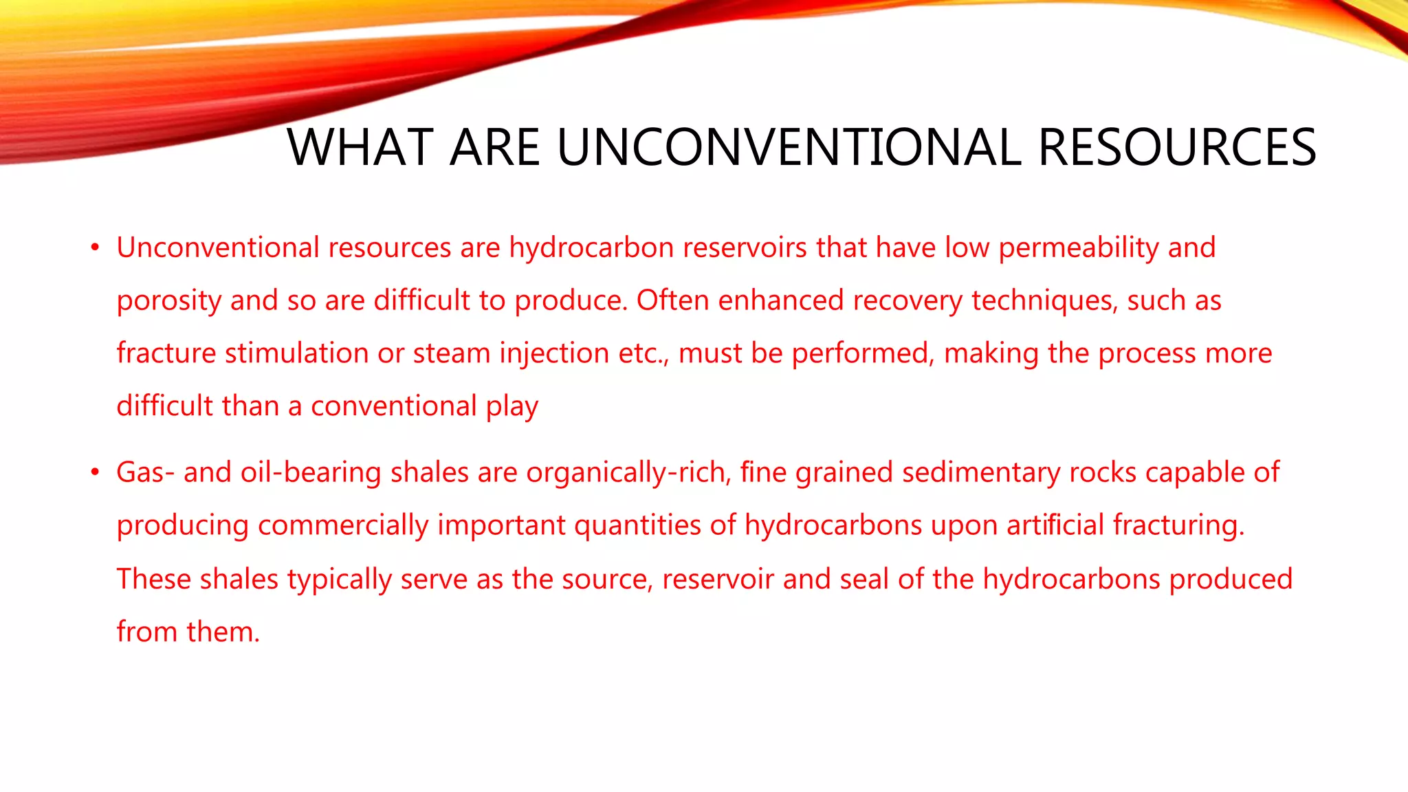 Unconventional Reservoir | PPTX