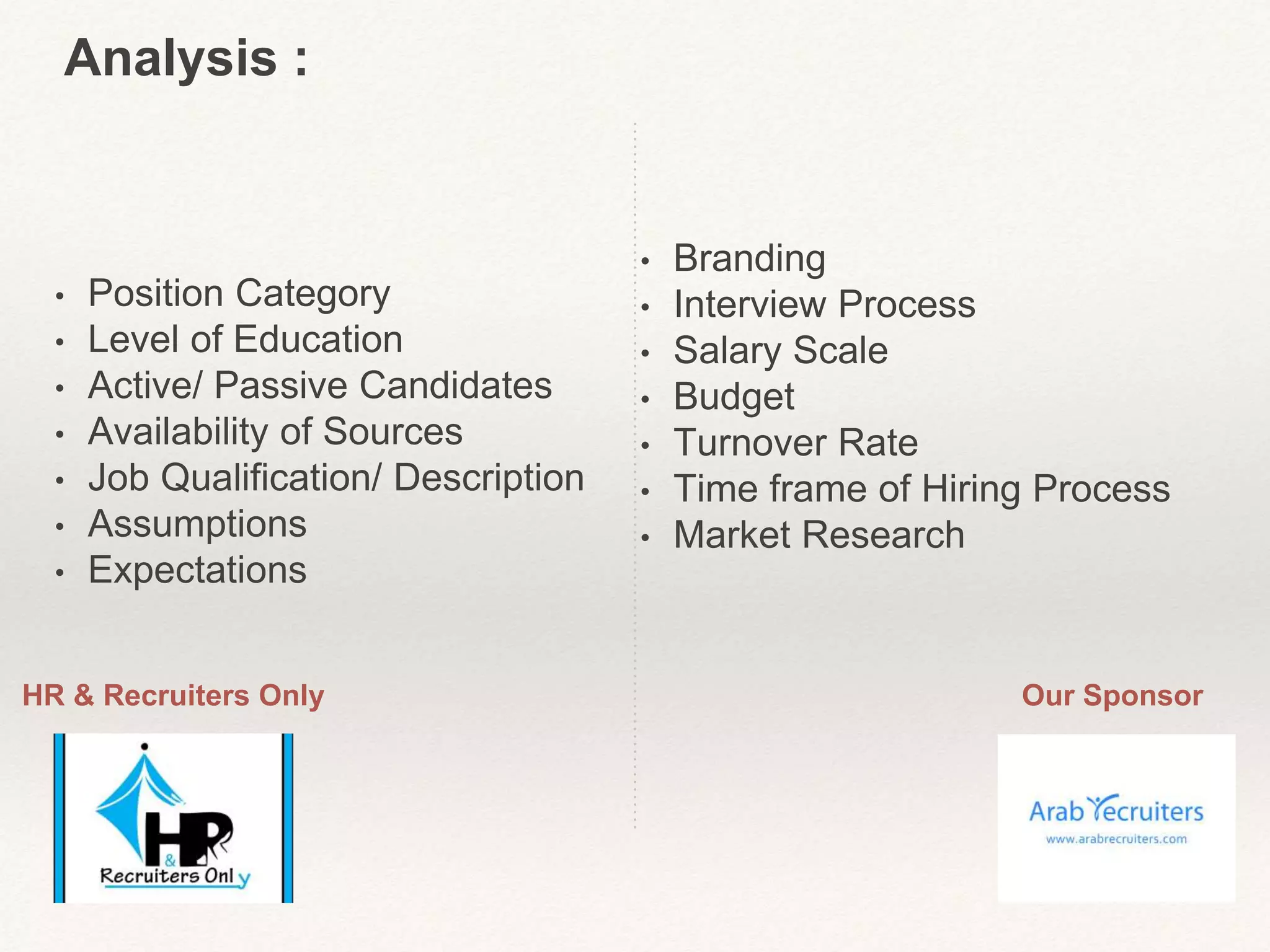 Recruitment of Hard to Fill Positions | PPTX