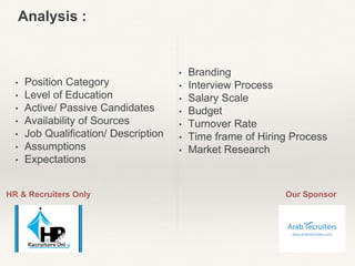 Recruitment of Hard to Fill Positions | PPTX