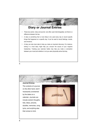 Diaries and Journal Entres | PDF