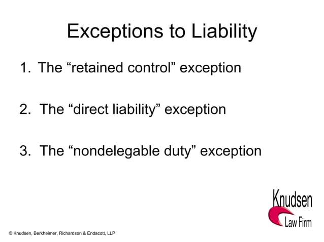 Contractor Liability | PPT | Legal Services Industry | Industries