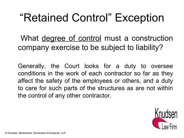Contractor Liability | PPT | Legal Services Industry | Industries