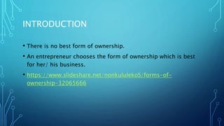types of ownerships | PPTX