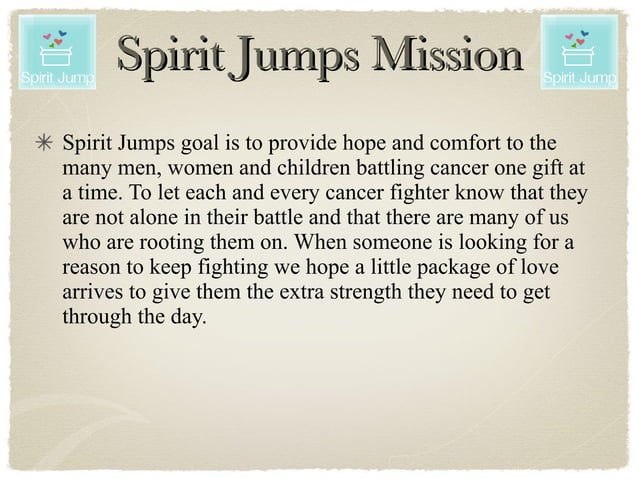 Learn More About Spirit Jump | PPT